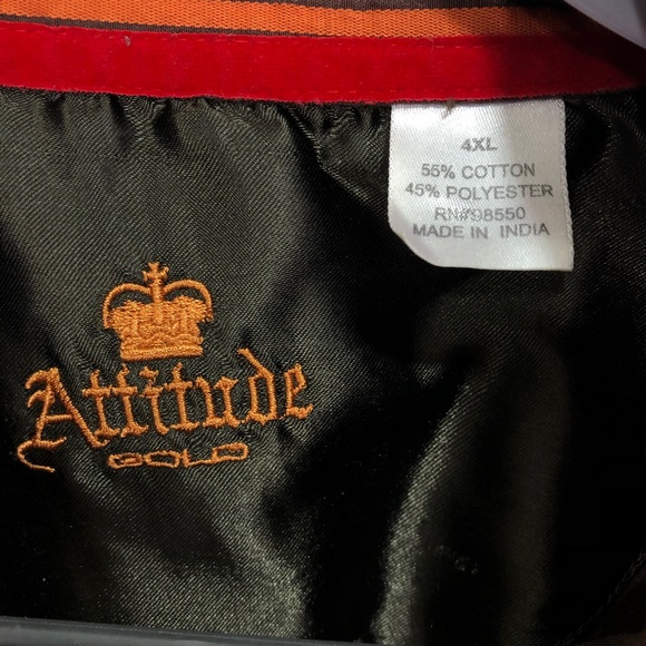 Attitude Gold | Shirts | Attitude Gold 4xl Striped Button Down Dress ...